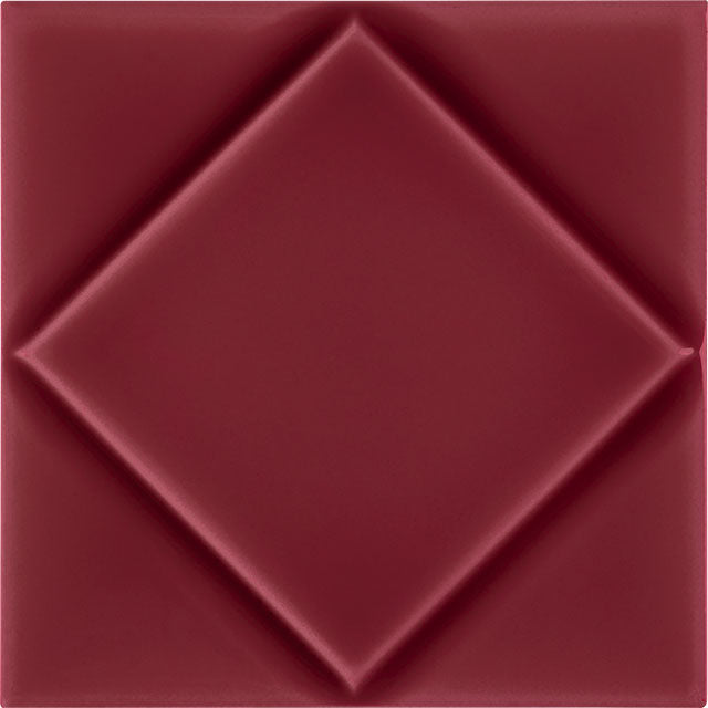 Quadra Wall Tile R1 15x15 | 250 Bordeaux Glossy