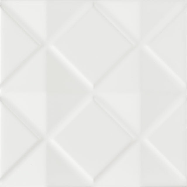 Quadra Wall Tile R2 15x15 | 000 White Glossy
