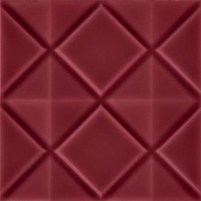 Quadra Wall Tile R2 15x15 | 250 Bordeaux Glossy