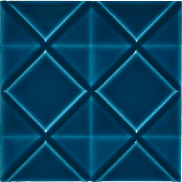 Quadra Wall Tile R2 15x15 | 458 Blue Petrol Glossy